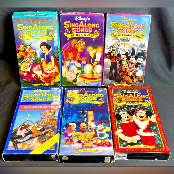 Disney | Media | Lot 6 Disneys Sing Along Songs Vhs | Poshmark